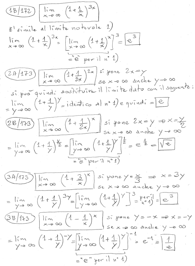 Limiti notevoli - esercizi svolti di matematica